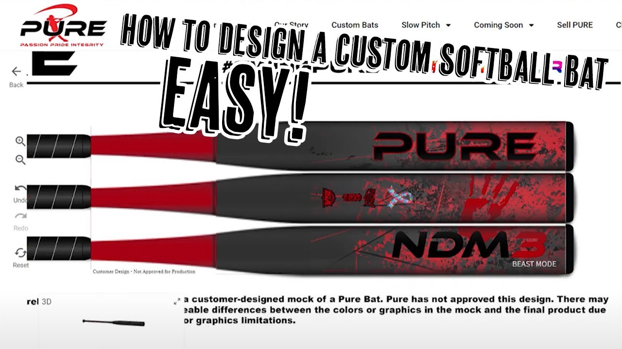 Tutorial   How to design a custom bat #1 v2 #slowpitchsoftball #softball #swingpure