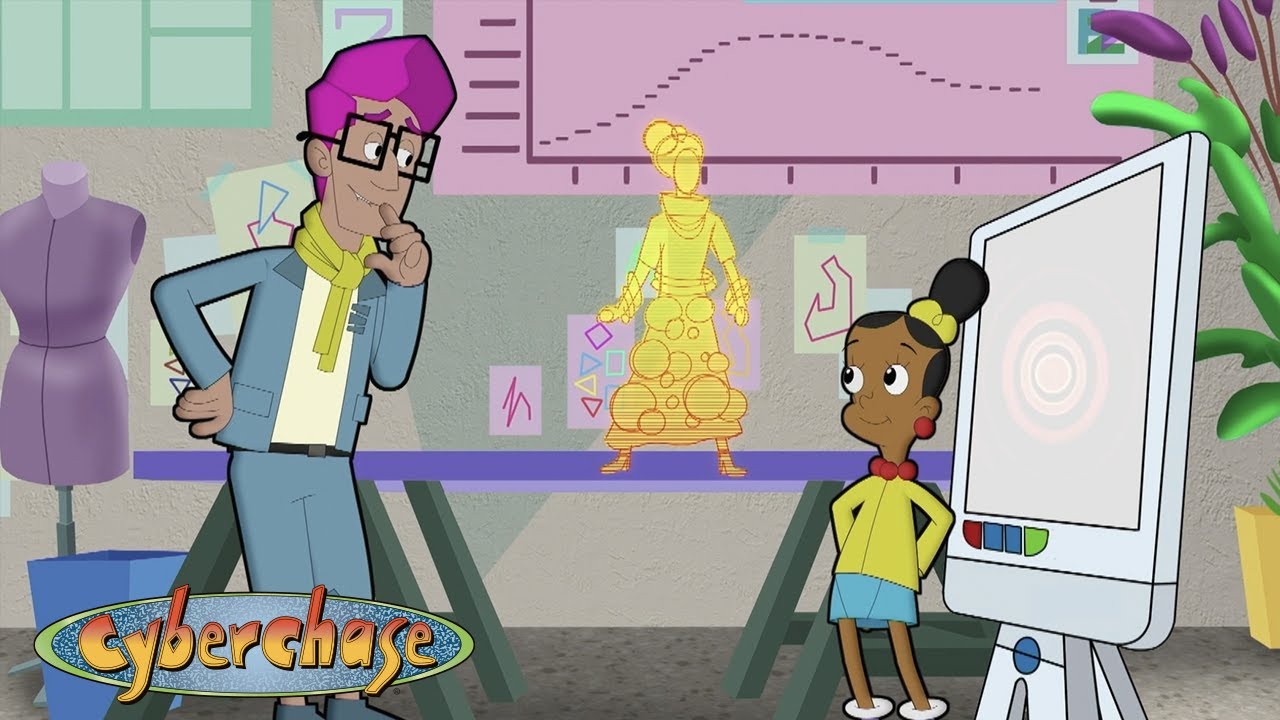 Jackie Becomes a Fashion Designer! | Geometric Shapes and Sustainable Design for Kids | Cyberchase