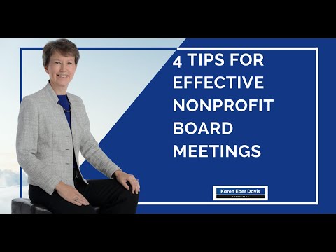 4 Tips for Effective Nonprofit Board Meetings: Maximize Time & Productivity