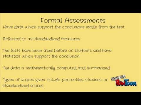 Formal and Informal Assessment