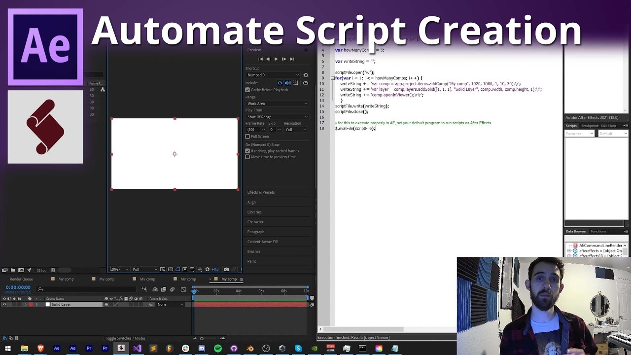 After Effects Scripting QuickTip - Automate Script Creation