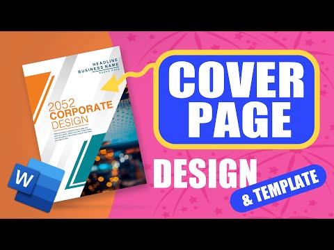 Professional Cover Page in Microsoft Word - Save as a template