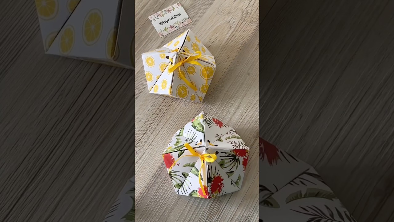 How to make a gift box #fyp #diy #giftbox #gift #favours #partyfavors #asmr #handmade #origami