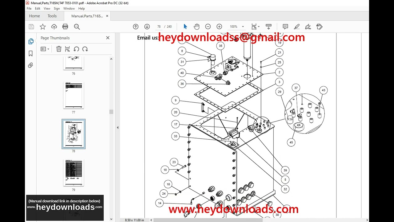 Trencor T16 Surface Miner Parts Manual 7053-0101