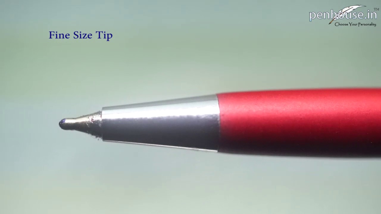 Penhouse.in Slim Look Red Color Body Twist Type Open with Silver Color – Ball Pen Model: 11349