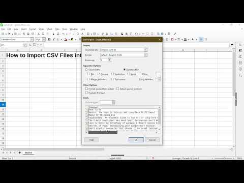 How to Import a CSV File in LibreOffice Calc
