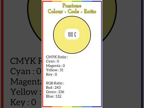 Pantone Finder | Pantone colour code ratio | Pantone 100 c #colour #cmyk #pantone #rgb #shorts #100c