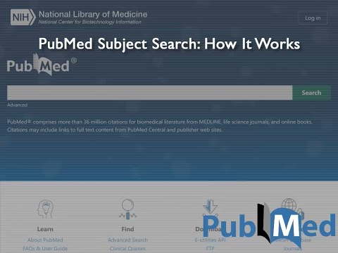 PubMed Subject Search: How it Works