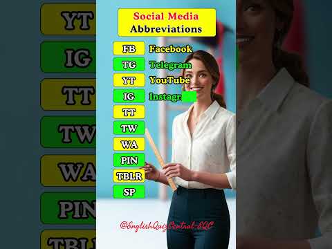Social Media Abbreviations You Need to Know: FB, IG, TT & Beyond #shorts #education #foryou #funny