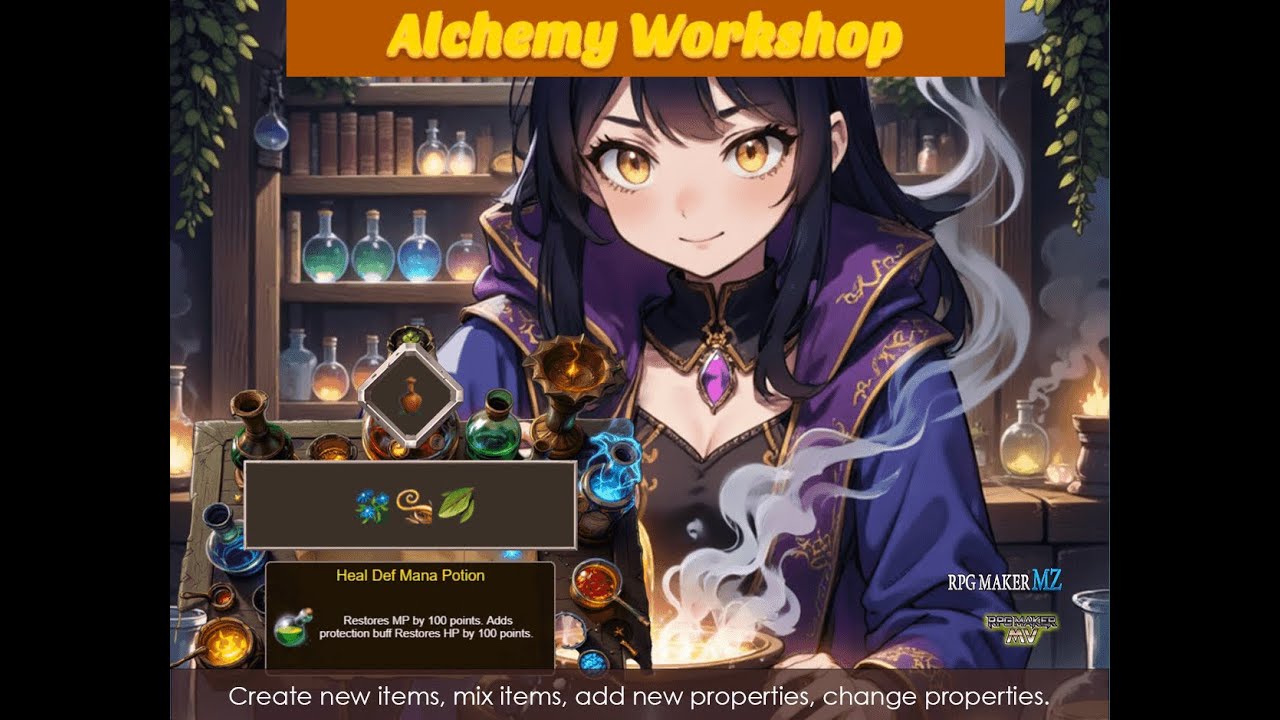 Alchemy Workshop - RPG Maker MZ & MV plugin guide