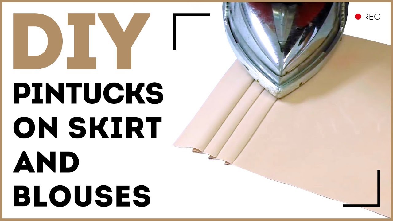 DIY: How to make pintucks on skirts and blouses. Sewing tutorial.