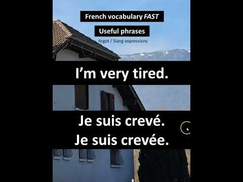 French slang, I'm exhausted / Je suis...  #frenchforbeginner#frenchpronunciation