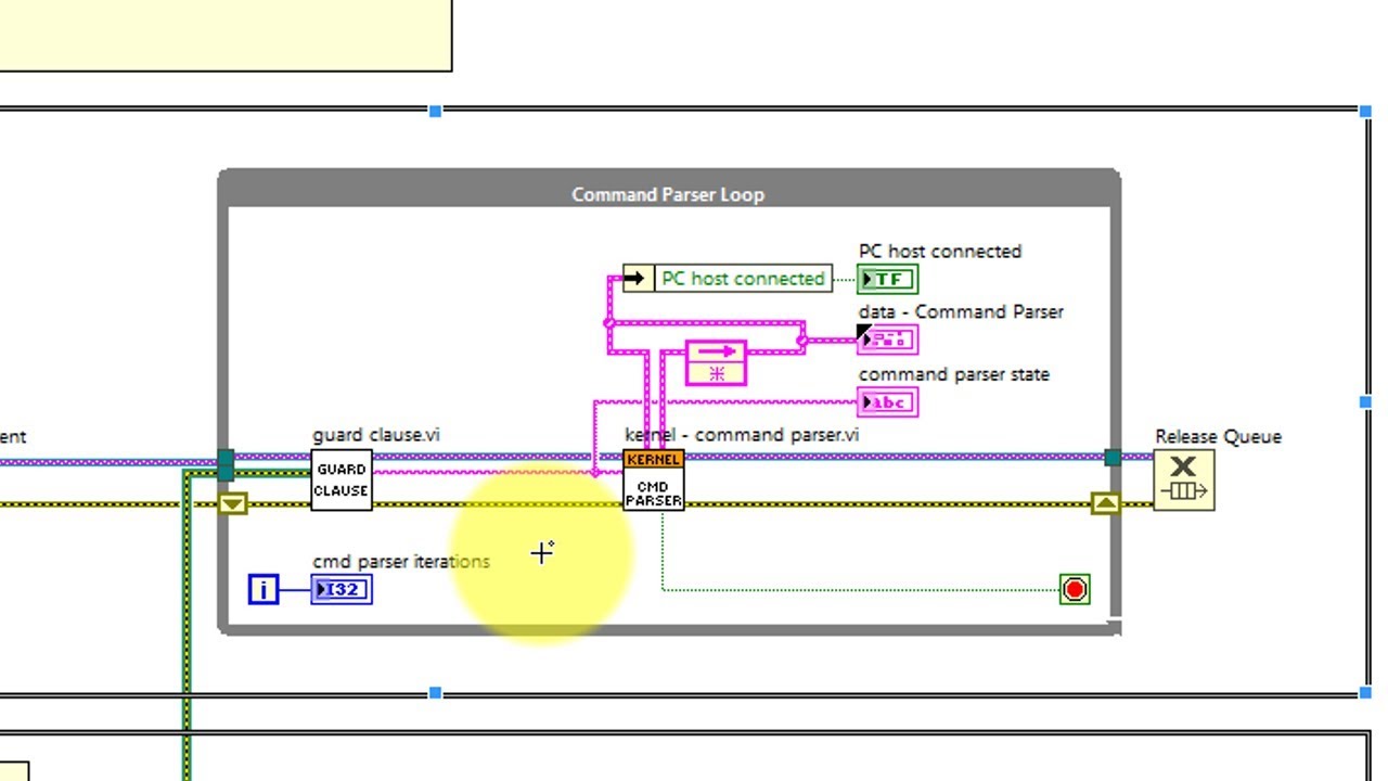 LabVIEW code: Queued state machine (walk-through)