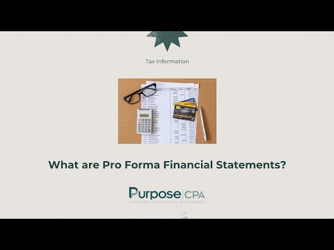 What are Pro Forma Financial Statements?