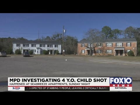 Child hit by stray bullet in Mobile