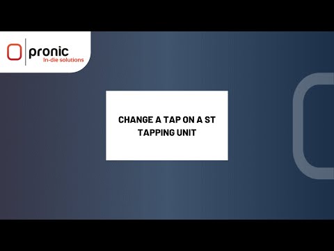 How to change a tap on a ST unit by Pronic