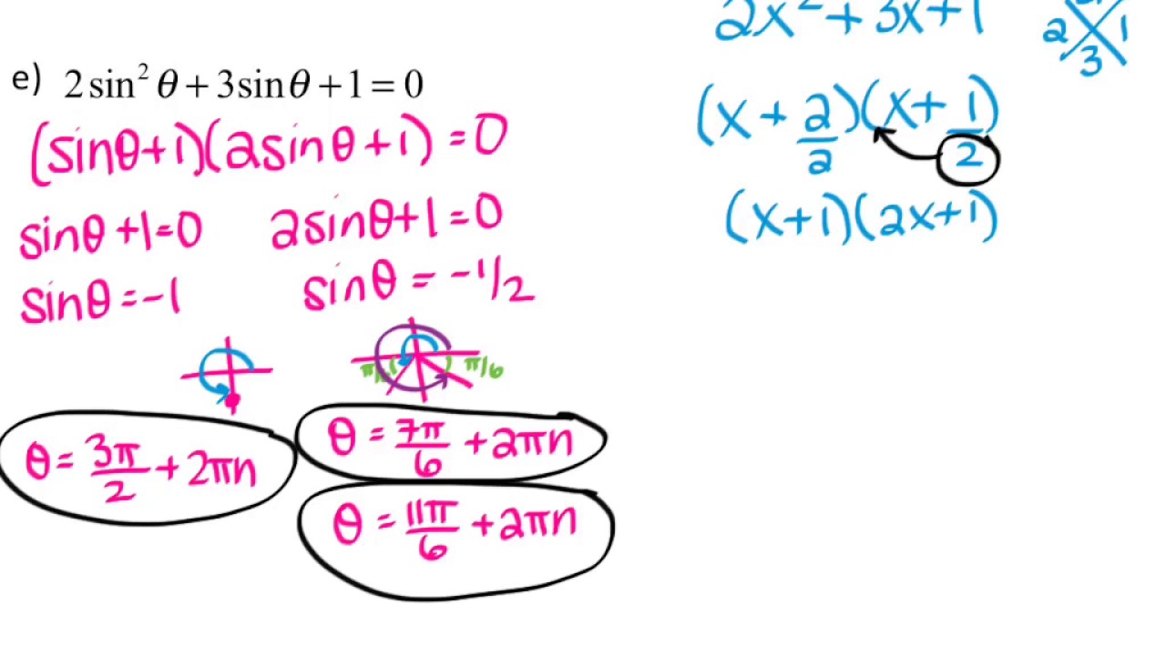 Precalc 5.3 Solving Trig Equations
