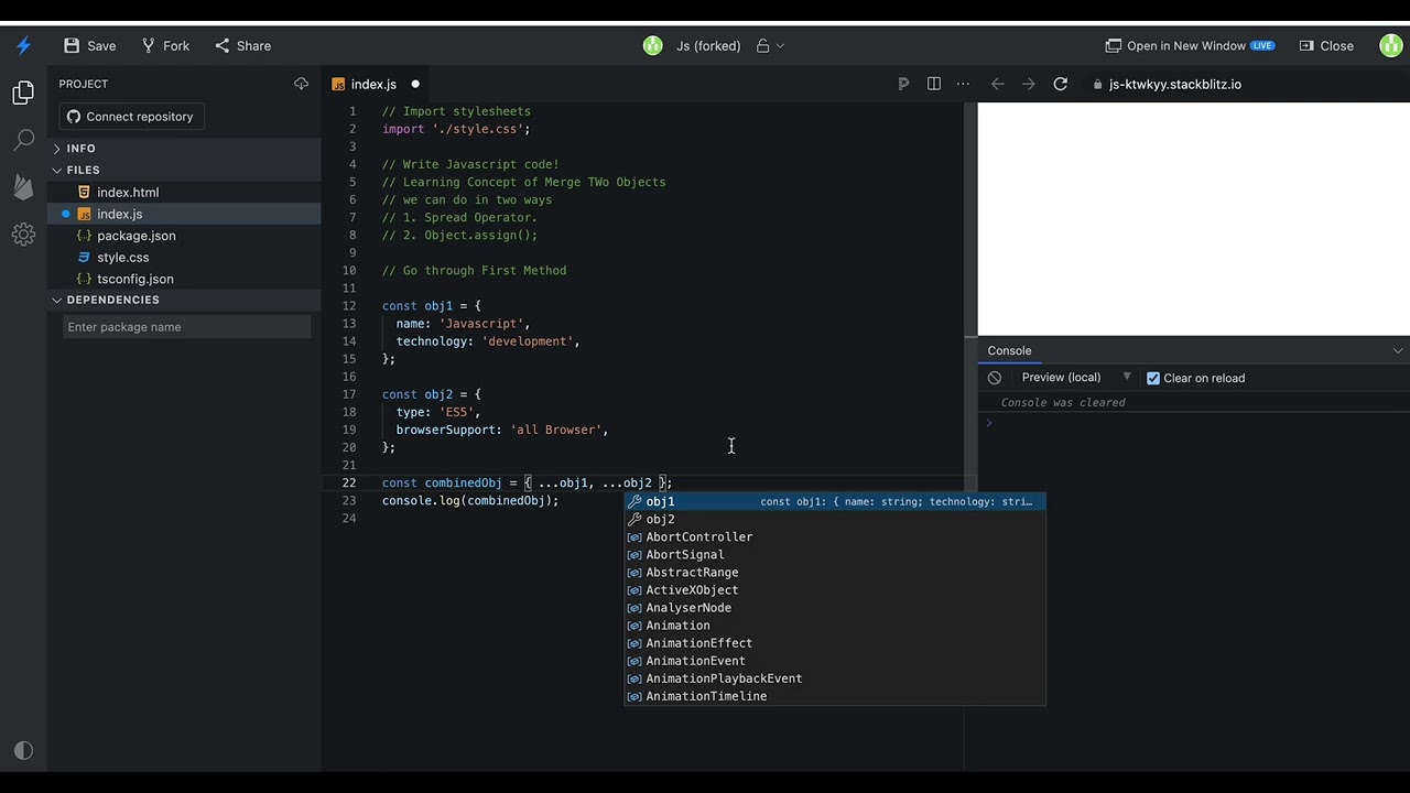 Ways of Merge Two Objects Into Single Object