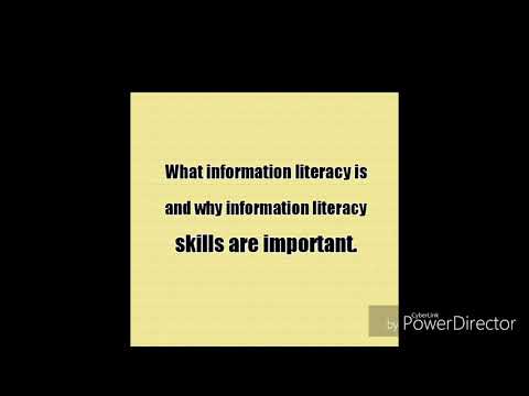 What is Information literacy and why information literacy skills are important.