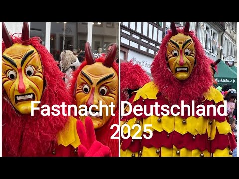 Карнавальный парад шутов в Германии Баден Вюртемберг 2025 Fastnacht Gernsbach Schwarzwald