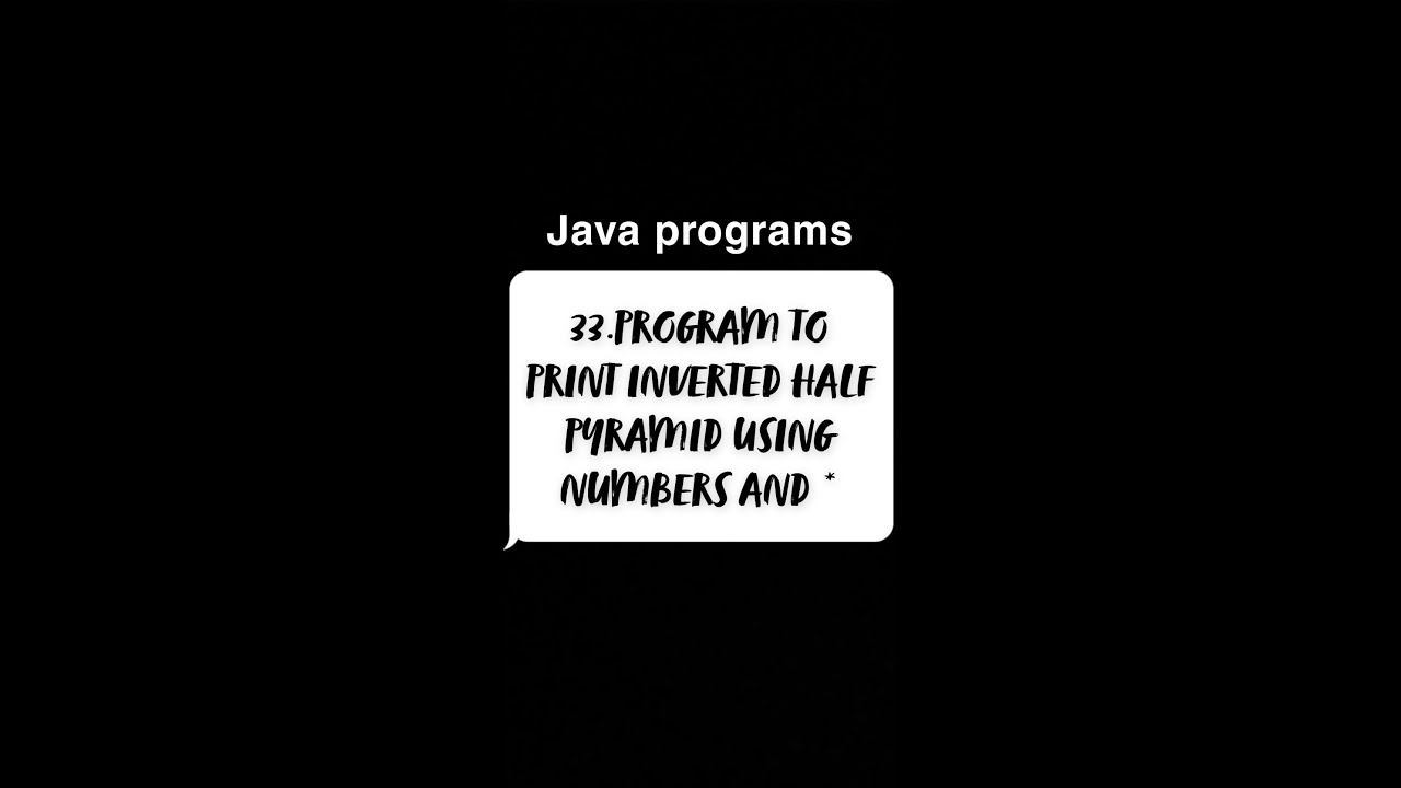 Program to print half pyramid using numbers and*#java #coding #programming #patternprogram