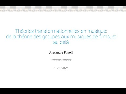 Transformational Music Theory: from group theory to film music analysis, and beyond...