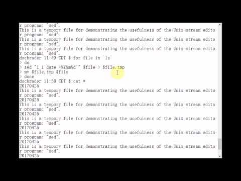 GNU/Linux - Prepend Today's Date to Multiple Files Using sed.
