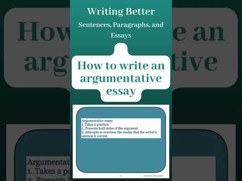 How to Write an Argumentative Essay