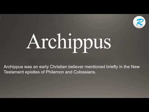 How to pronounce Archippus