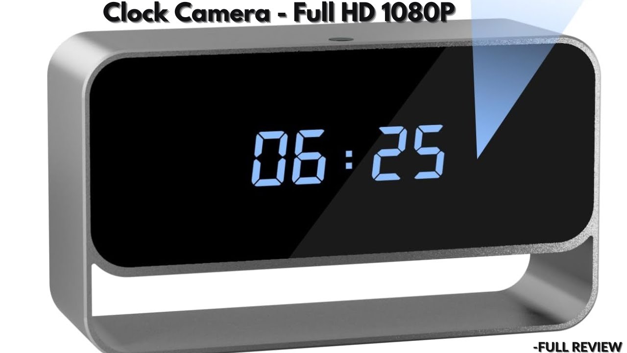 LIBREFLY Clock Camera —Full HD 1080P Wi‑Fi Nanny Cam | Night Vision, Motion Alert, SD Loop Recording