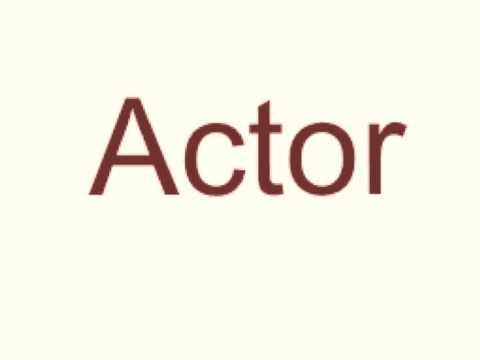 How to pronounce actor