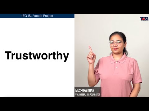 Trustworthy | 1EQ ISL Vocab