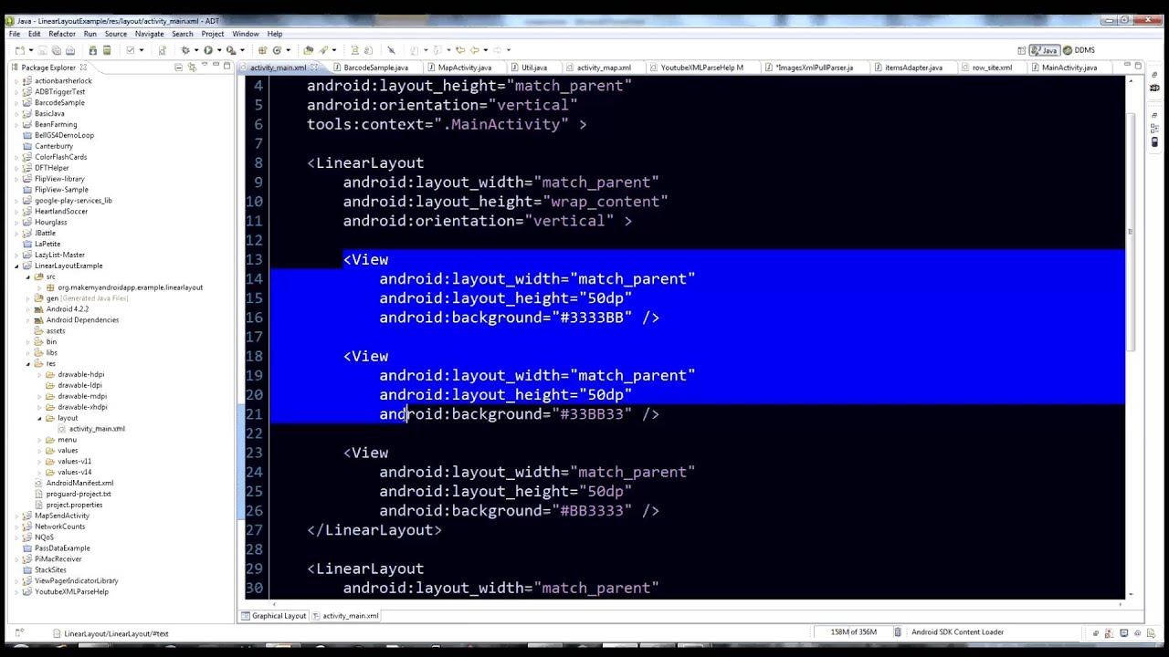 Android Programming Tutorial - LinearLayout