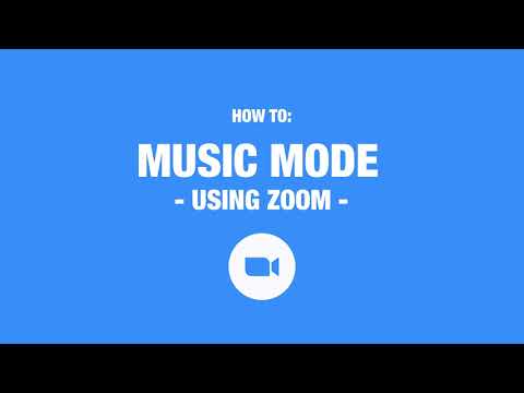 MUSIC MODE in Zoom for phones, tablets and laptops
