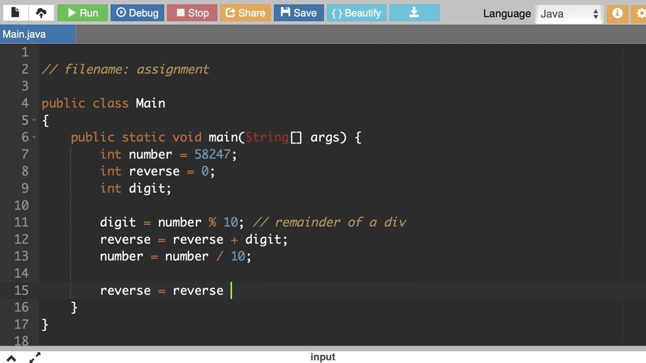 Java Variables Lesson 04) Assignment Operators