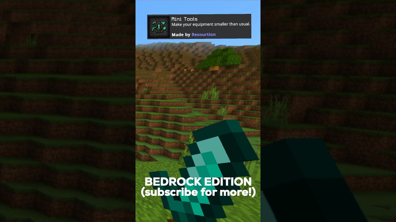 Small/Mini Tools For Minecraft Bedrock Edition!(MCPE 1.21+) #minecraft #mcpemods #texturepack  #pack