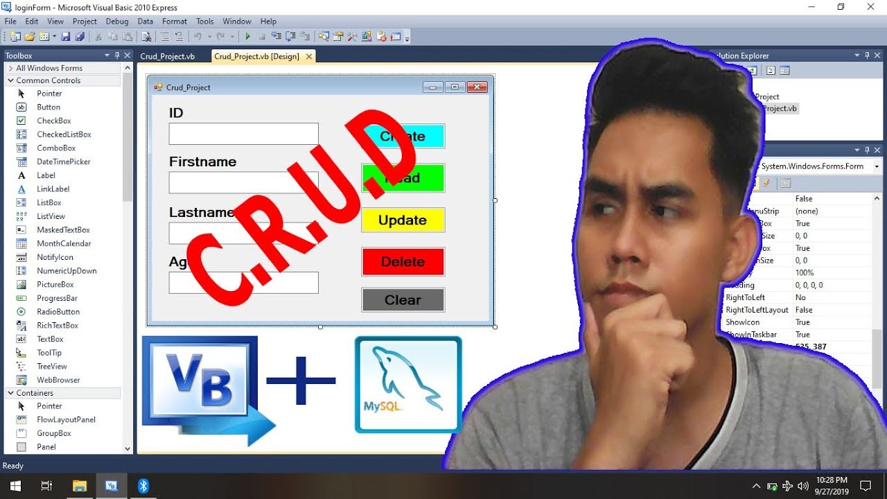 Create, Read, Update, Delete into the Database using Vb net