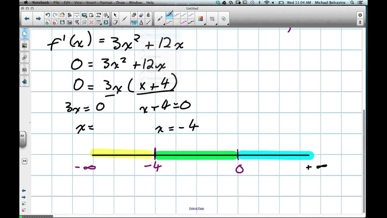 Increasing and Decreasing Intervals Grade 12 Calculus and Vectors Lesson 4 1 7 17 13)