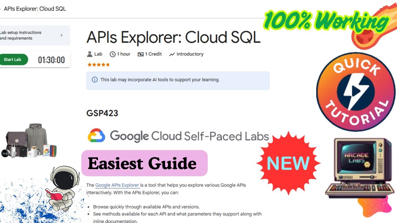 APIs Explorer: Cloud SQL | #GSP423 | Complete Guide Easiest  #qwiklabs #arcade