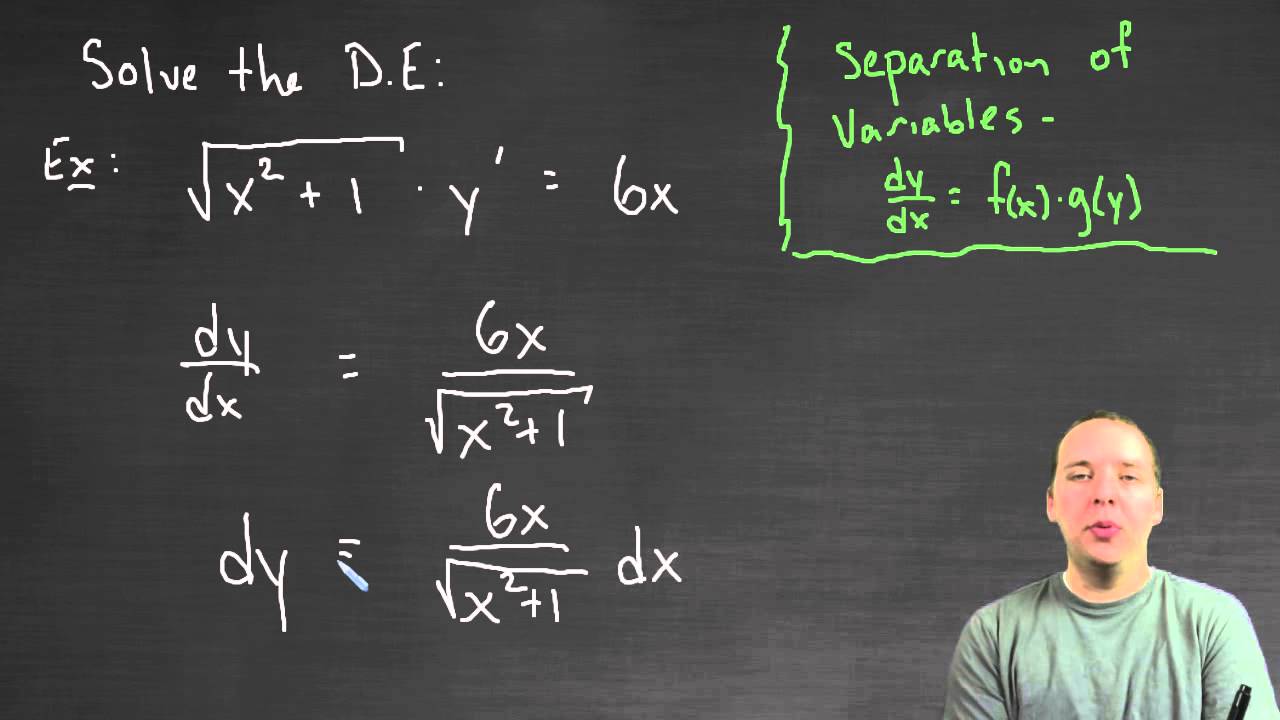 Separable Differential Equations - Example 1