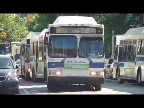 MTA NYCT Bus/MTA Bus: 1998 & 2003 Orion V & VII CNG B63 & B103 Buses at Flatbush Ave