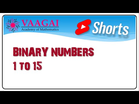 Easy Way to Write Binary Numbers 1 to 15 #shorts