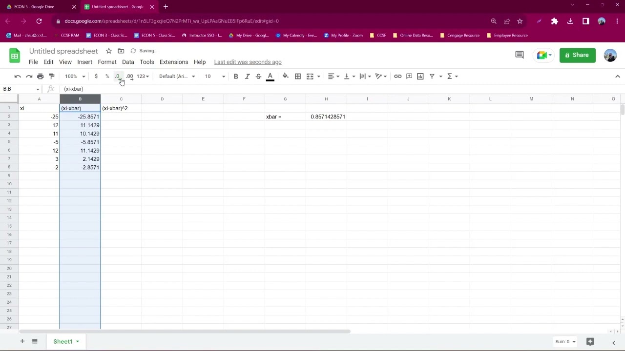 Intro to Google Sheet | ECON 5 - Introduction to Statistics