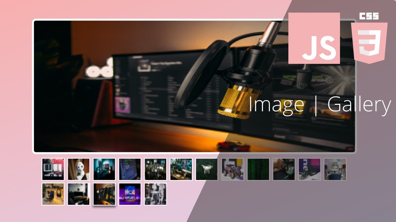 Vanilla JavaScript Responsive Animated Image Gallery