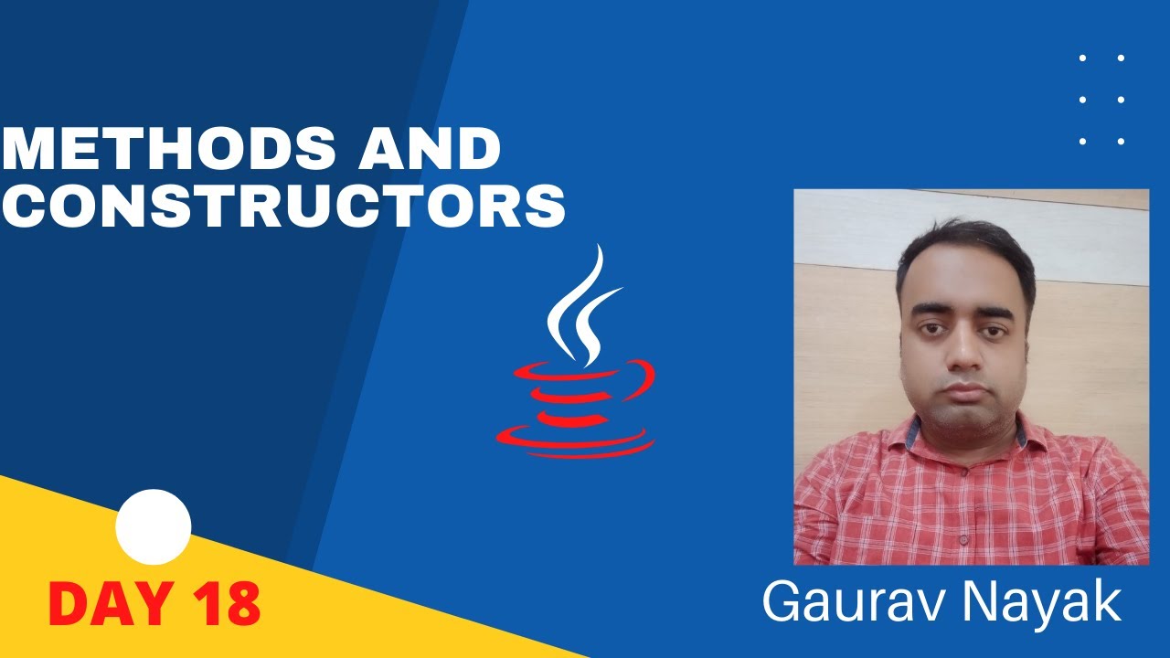 Core Java Day-18 Methods and Constructors in Java