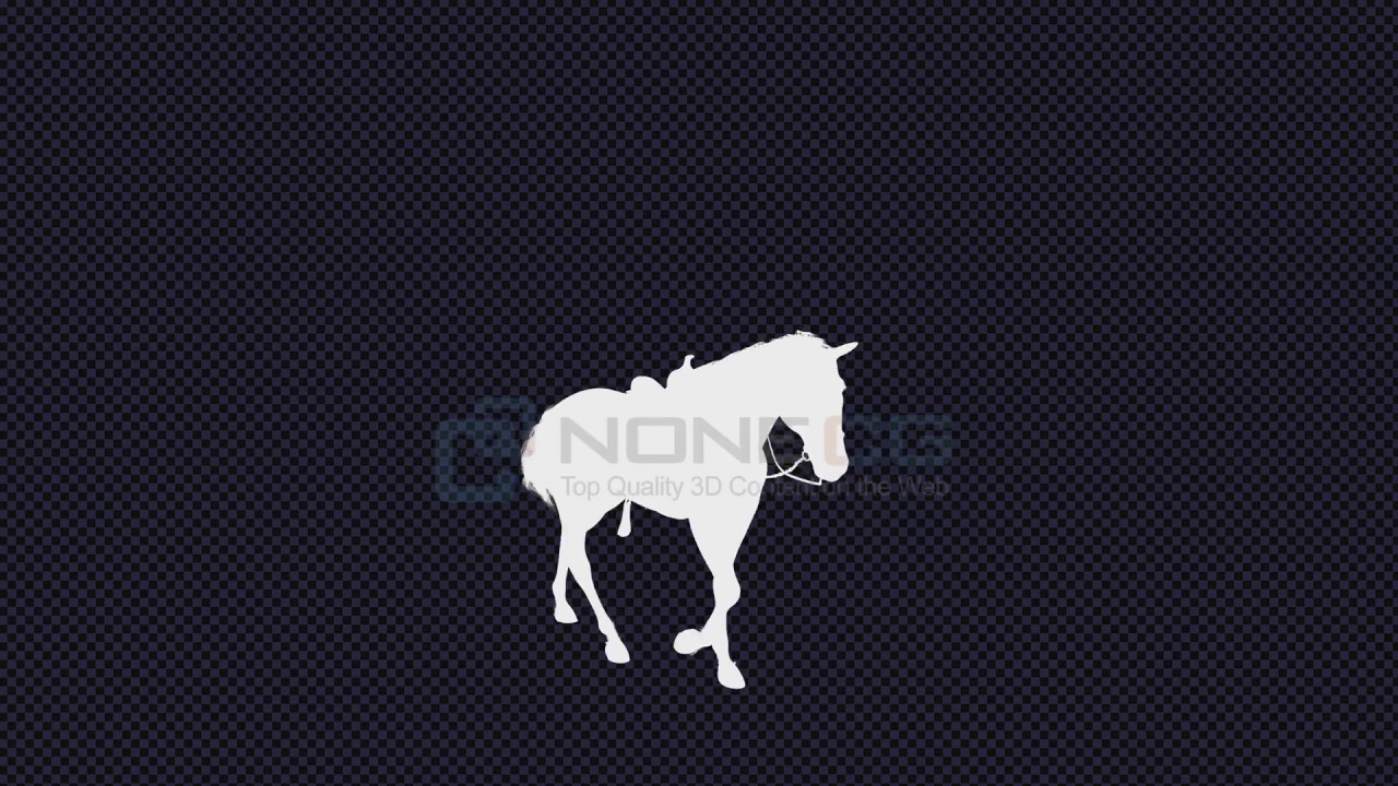 Horse Silhouette Walk Animation