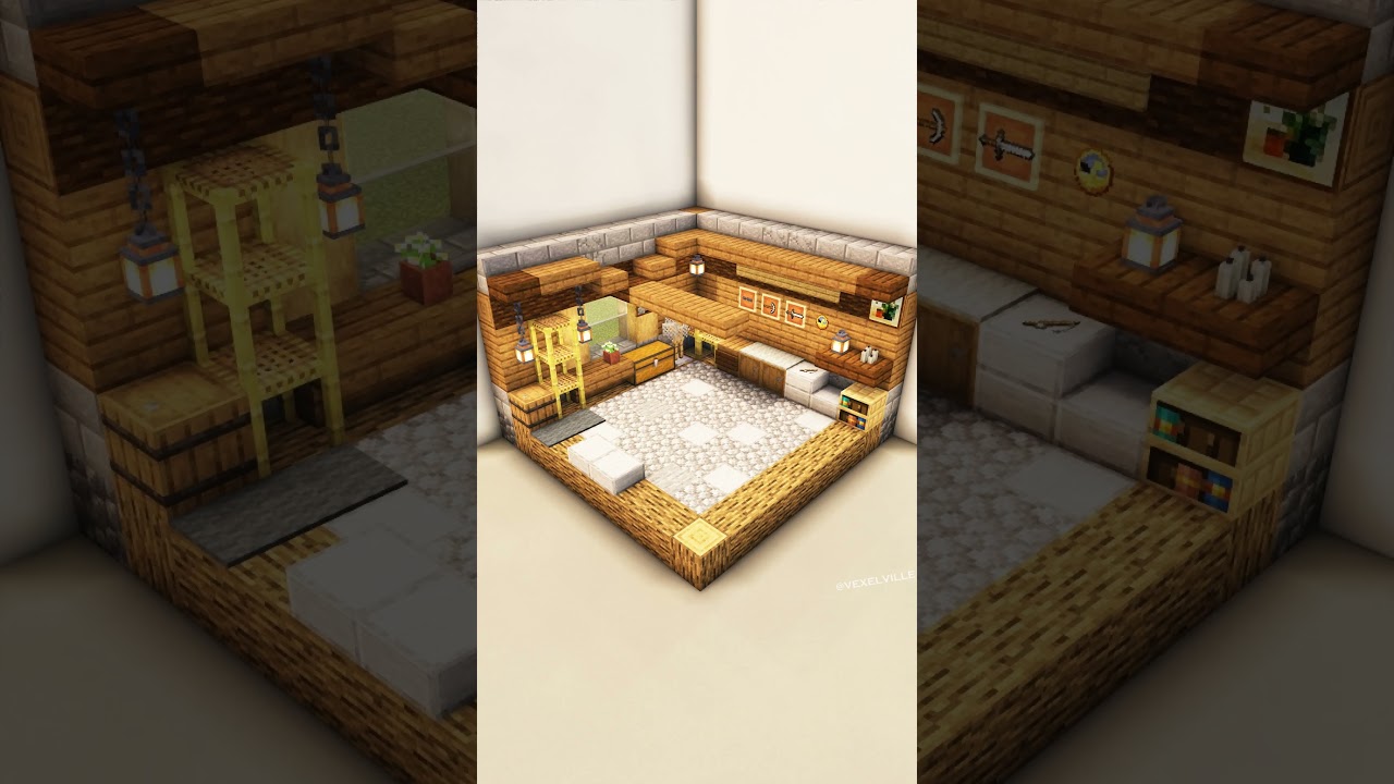Minecraft Crafting Table Room 🔧 #shorts