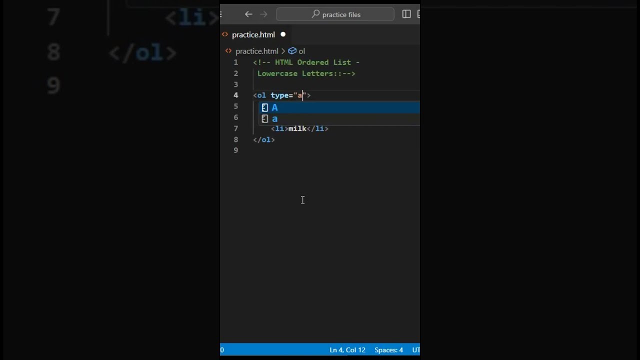 HTML  ordered List | #html #coder #code #coding #programming #webdesign #frontend #webdevelopment