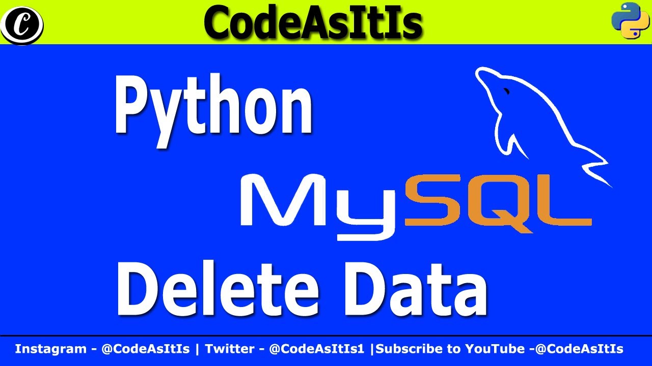 Python-MySQL | Delete Record from Table | Learn Python Programming
