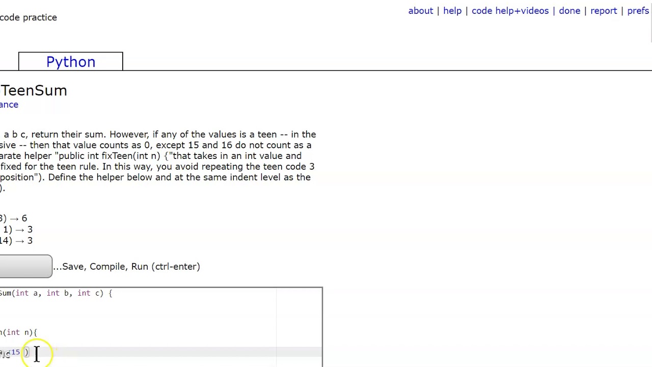 Logic 2 (noTeenSum) Java Tutorial || Codingbat.com